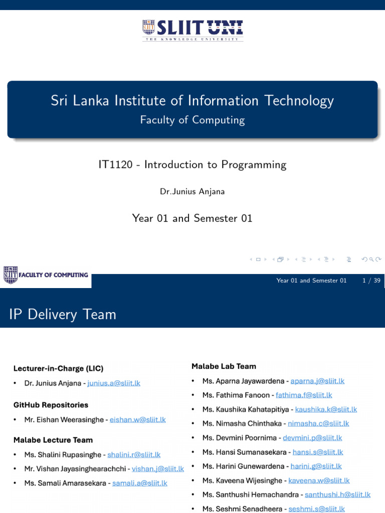 2024 Oct IP Lecture 01 Latex | PDF | Java (Programming Language) | Computer Programming