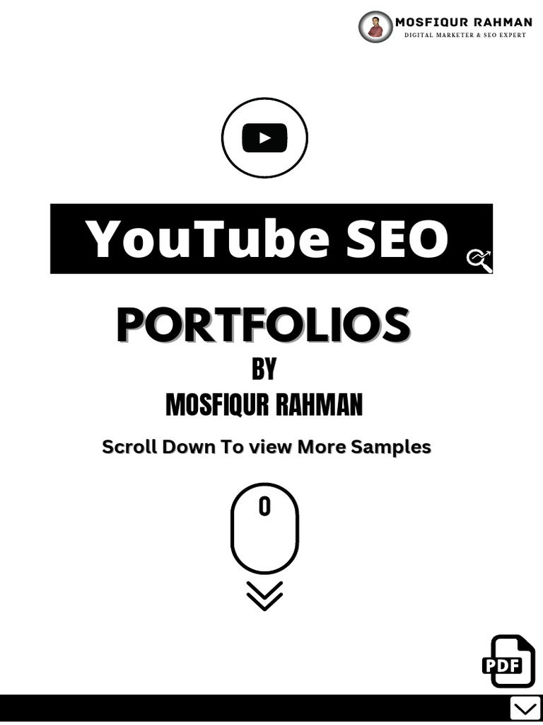 YouTube SEO Portfolio by Mosfiqur Rahman | PDF | Search Engine Optimization | You Tube