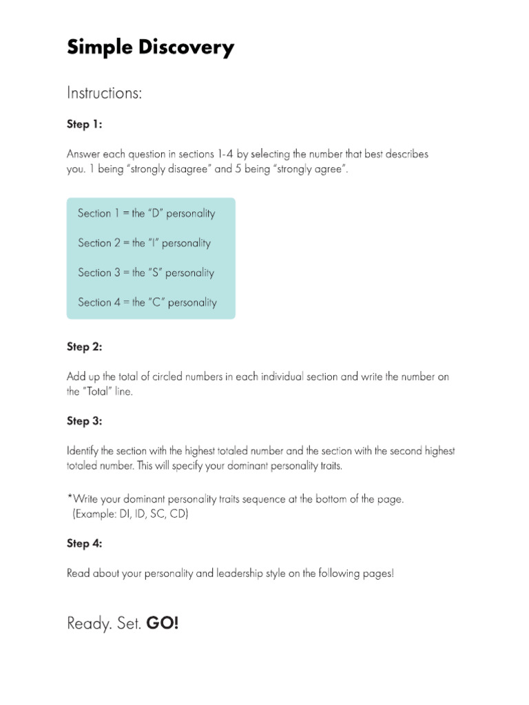 Disc Personality Pdf