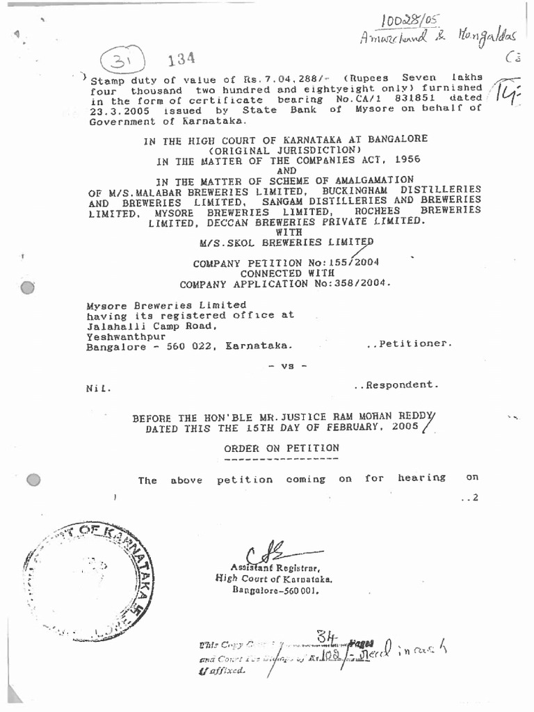 36b. Company Petition No. 155-2004_00001 | PDF | License | Securities ...