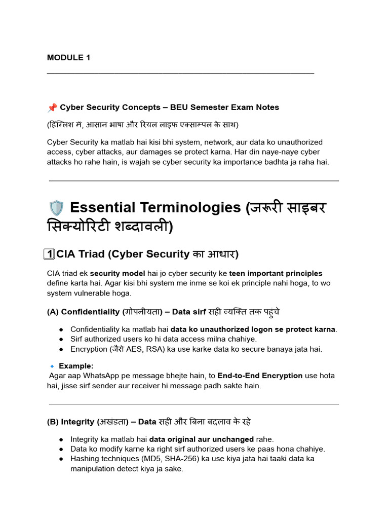 Cyber Security Unit 1 & 2 | PDF | Public Key Cryptography | Transport Layer Security