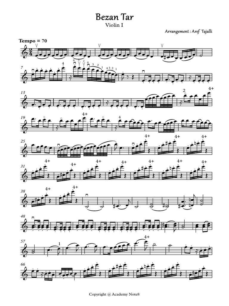 Violin1 - Bezan Tar | PDF