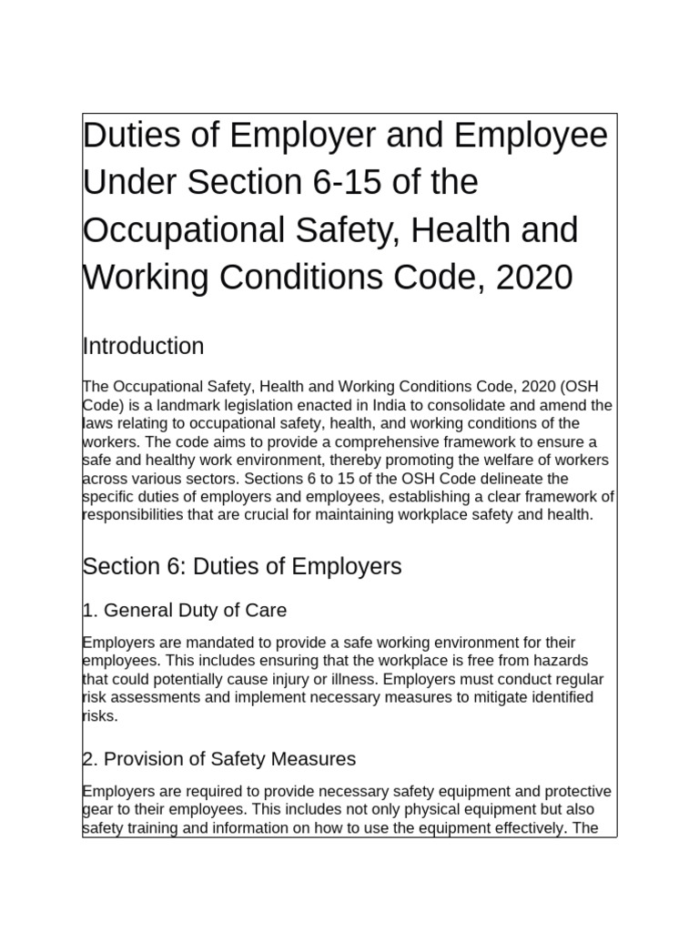 section 6-15 | PDF | Occupational Safety And Health | Employment