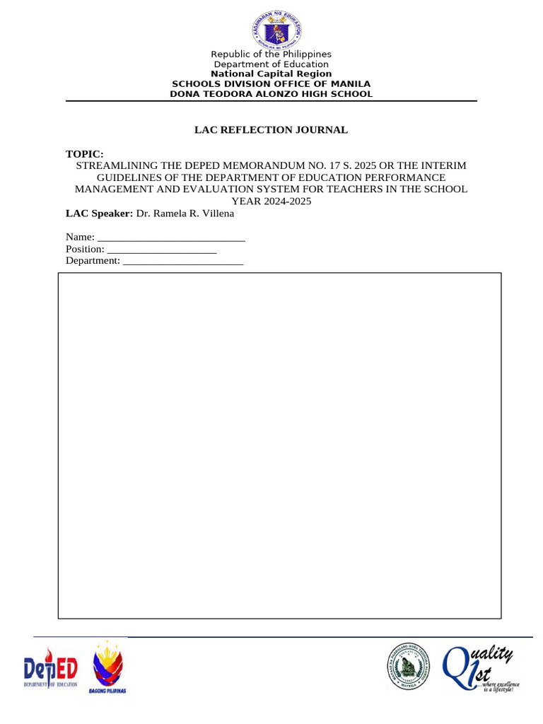 Lac Reflection | PDF