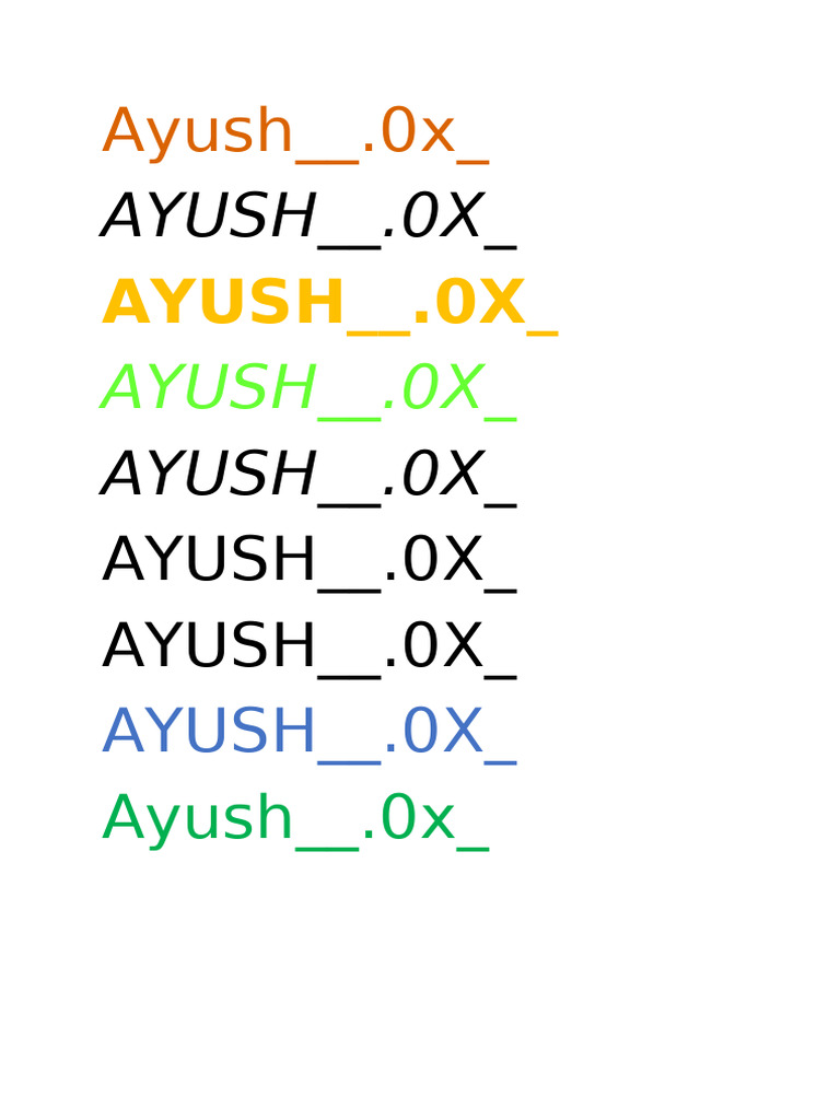 Ayush Name | PDF