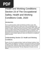 Osh Code 2020 | PDF | Occupational Safety And Health | Employment