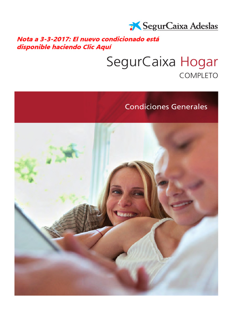 Condiciones Generales SegurCaixa Hogar | PDF | Seguro | Póliza de seguros
