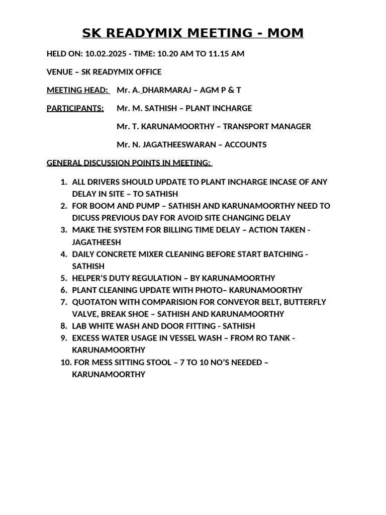 Mom - Agm Meeting 10.02.2025 - RMC | PDF