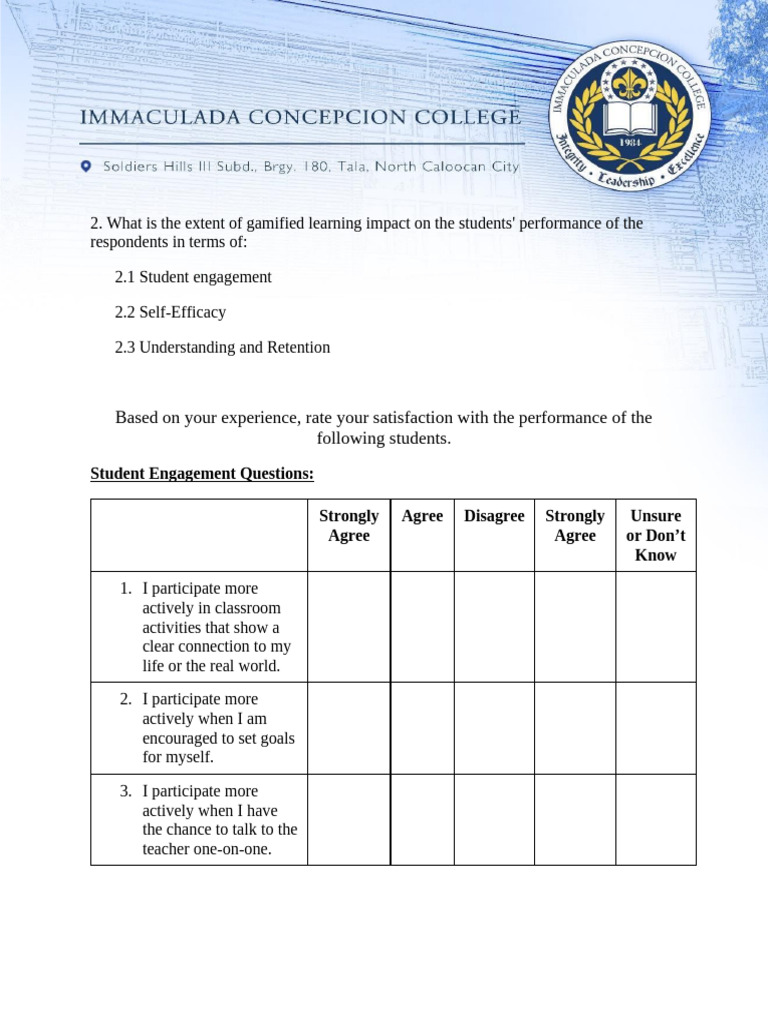 LIKERT SCALE | PDF | Self Efficacy | Behavioural Sciences