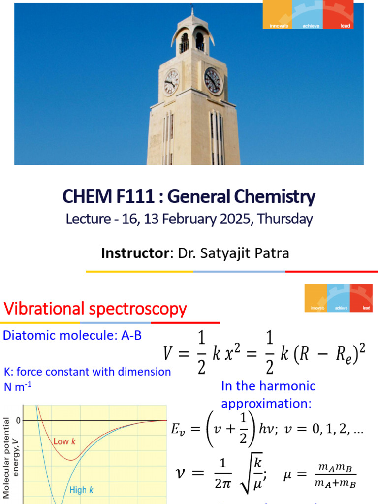 GenChem_Lec16 | PDF | Normal Mode | Infrared Spectroscopy