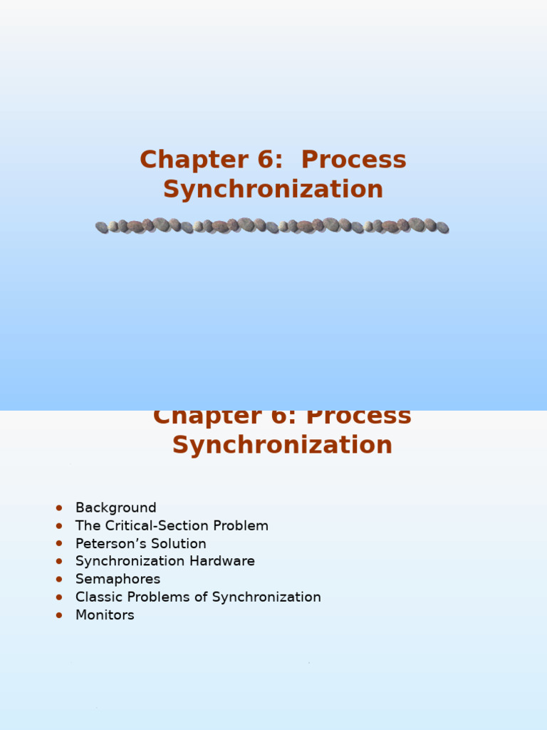 OS UNIT-II Part-1(Chp-6 Process Synchronization) | PDF | Computer Engineering | Computer Programming