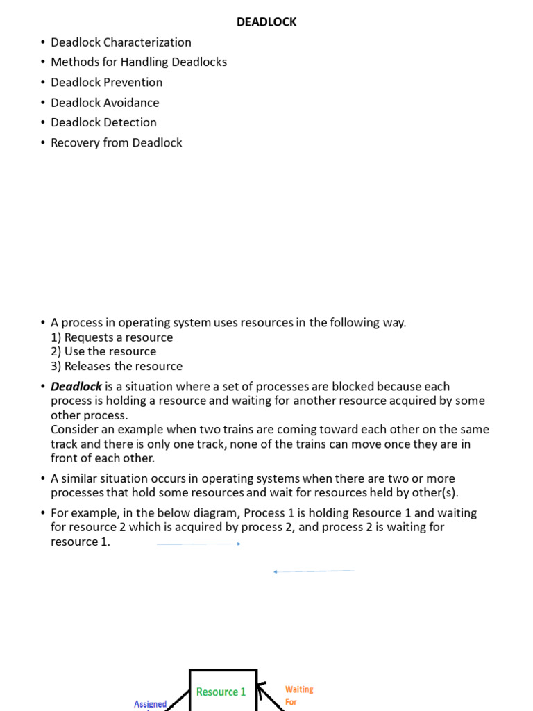 OS UNIT II Part 2 (CHP 7 Deadlock) | PDF | Process (Computing) | Computer Science