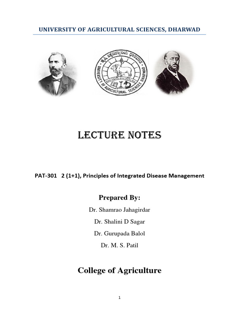 PAT-301-Principles of Integrated Disease Management | PDF | Pesticide ...
