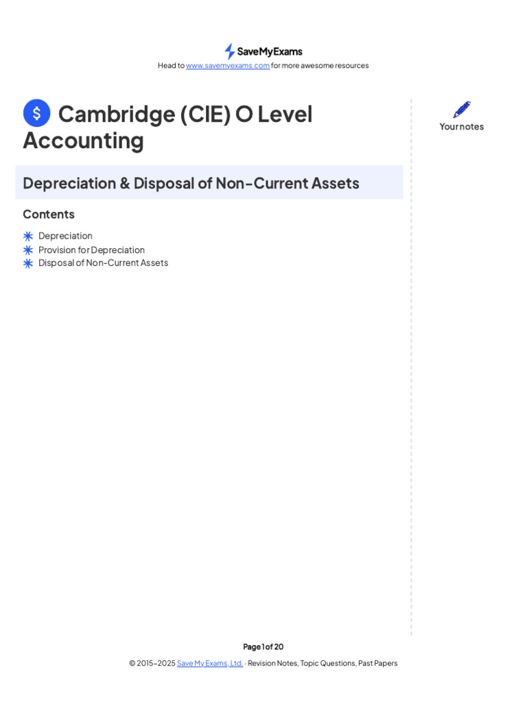 Depriciation and Disposal of Fixed Assets1 | PDF | Debits And Credits ...
