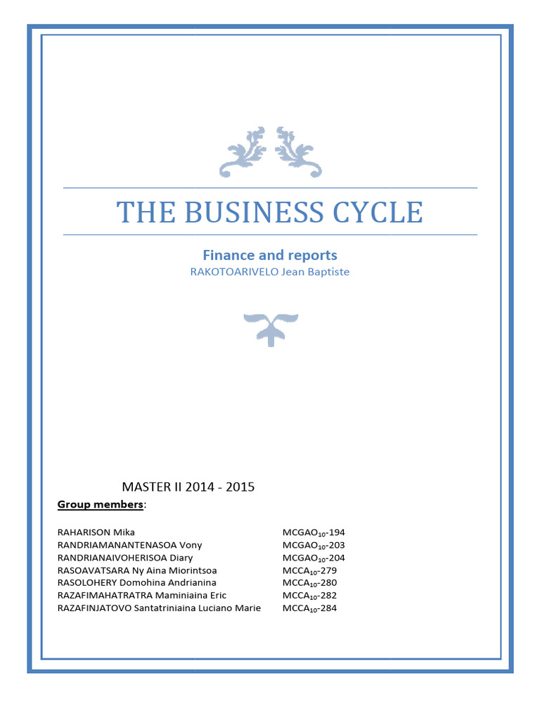 The Business Cycle - Word | PDF | Fiscal Policy | Recession