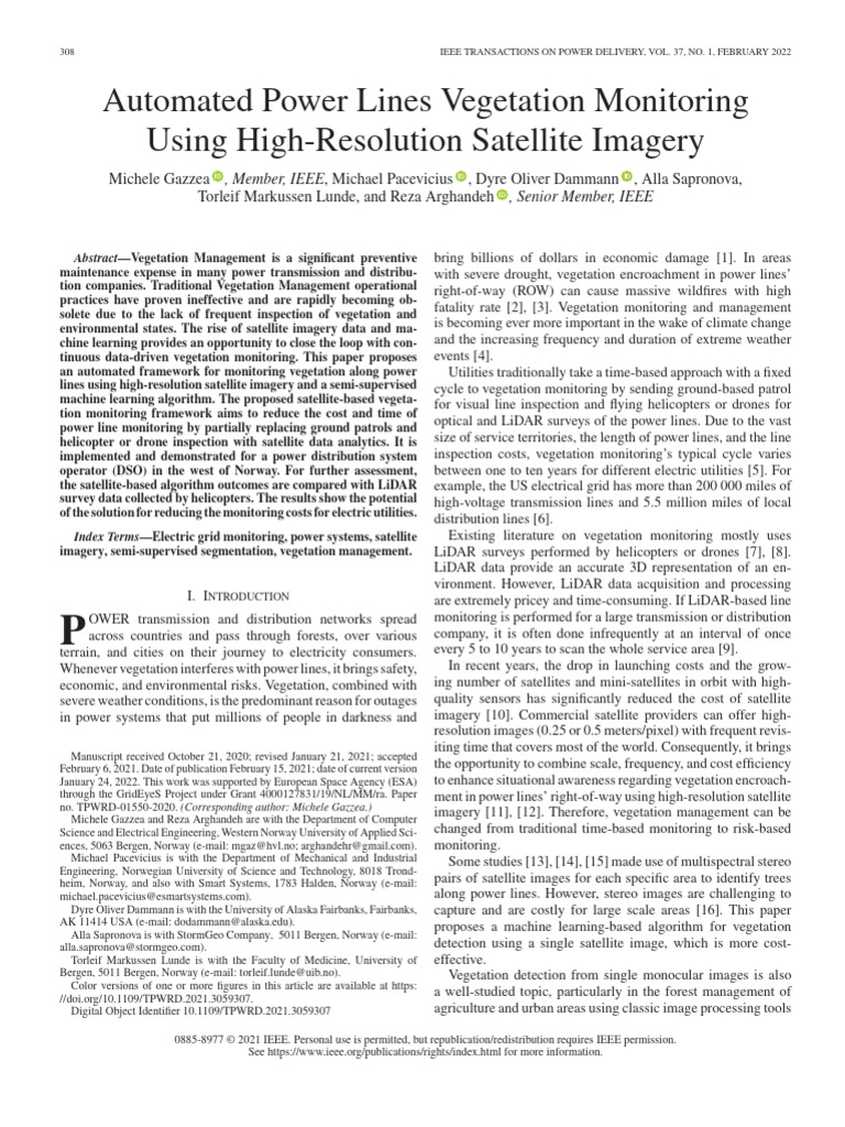 Satellite-Based Vegetation Monitoring | PDF | Image Segmentation | Lidar