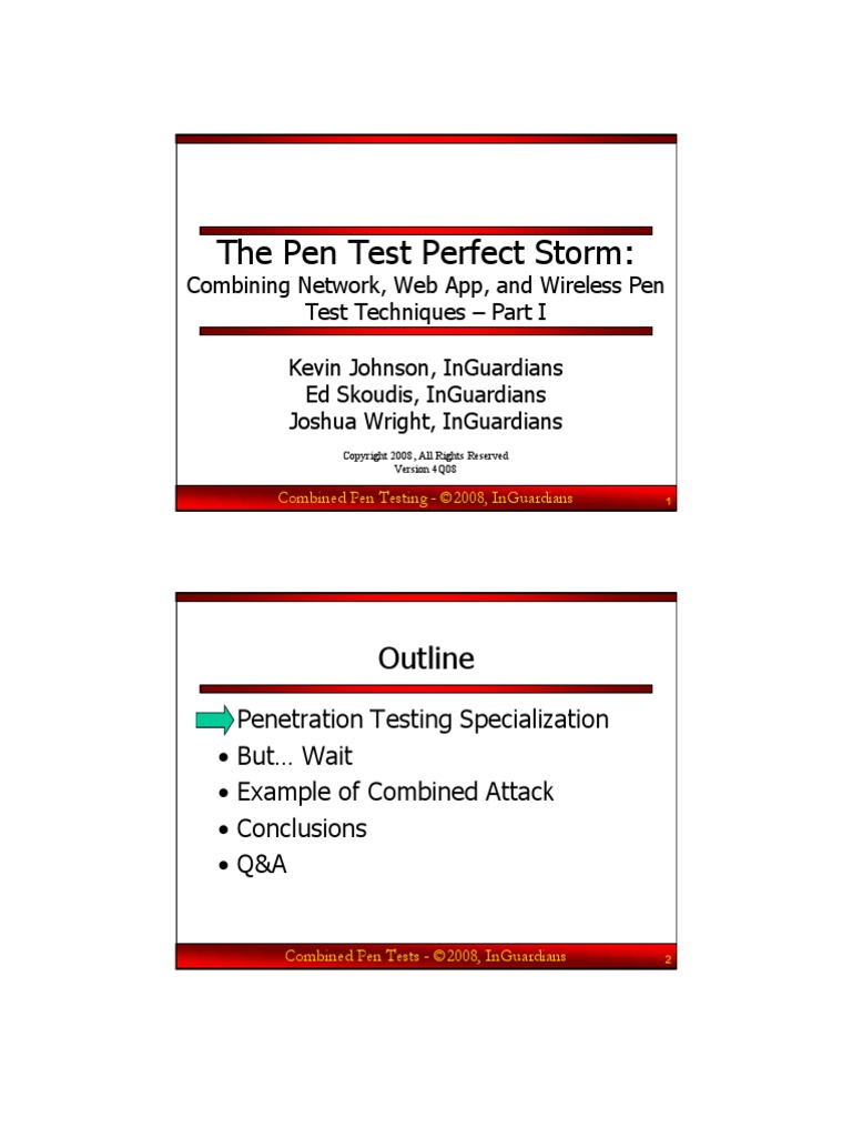 Pen Test Perfect Storm Part 1 Final | PDF