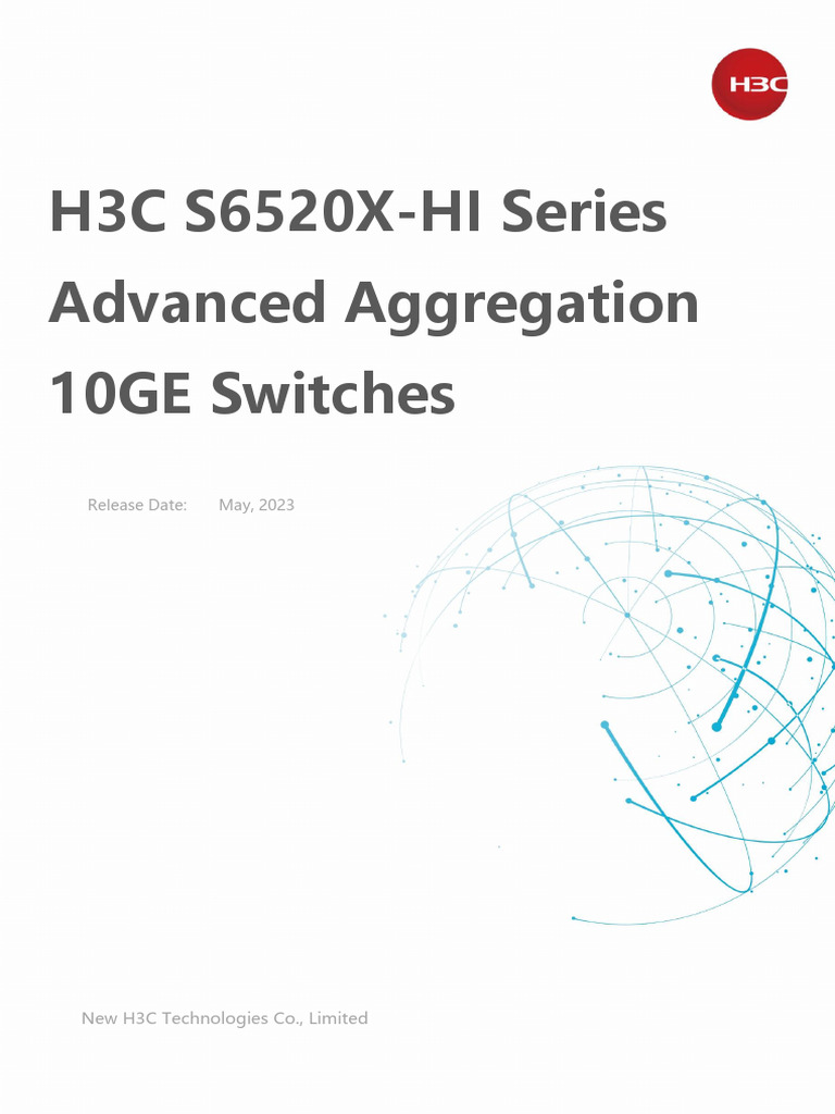 H3C S6520X-HI Series Advanced Aggregation 10GE Switches Datasheet | PDF | Computer Network | I Pv6