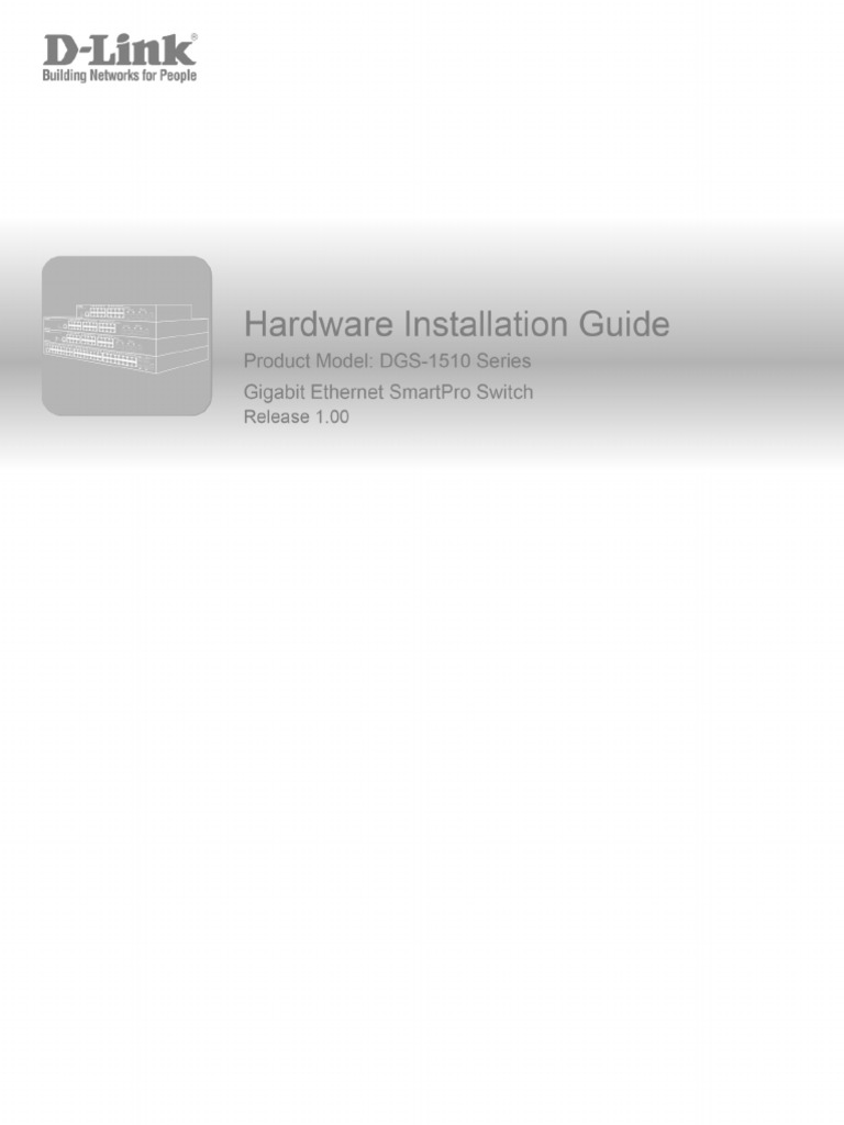 DGS 1510 Series HW Installation Guide v1 00 WW (1) | PDF | Network ...