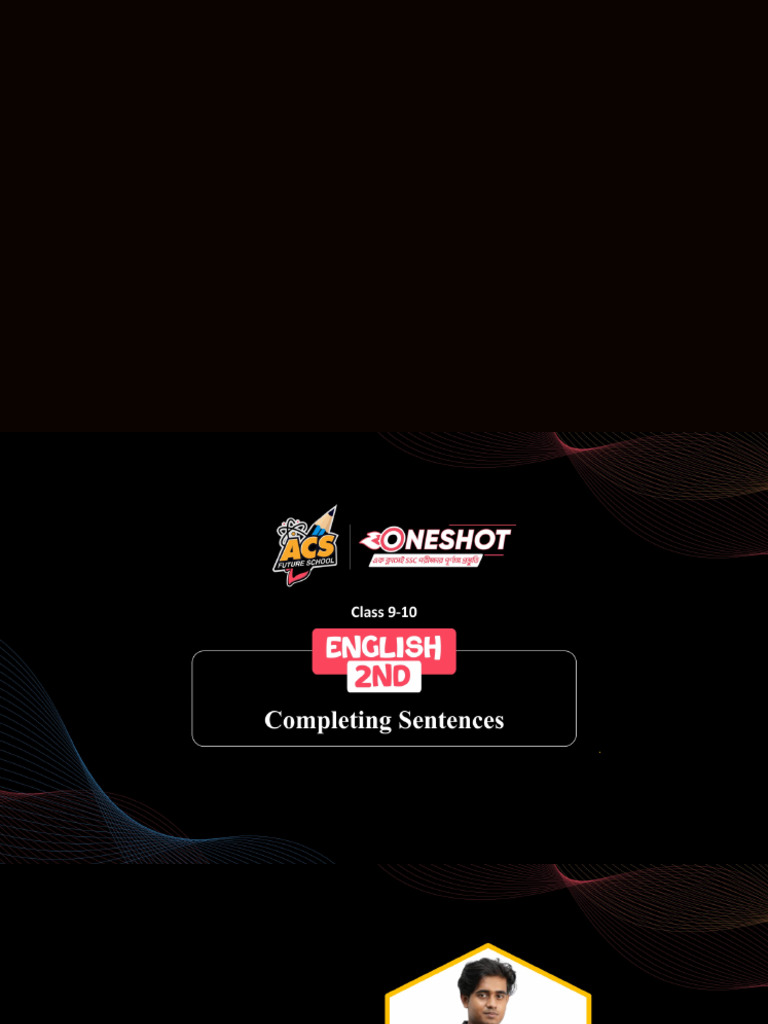 Oneshot Completing Sentences Annotated | PDF