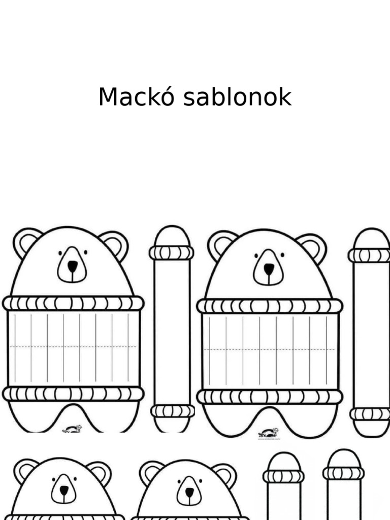 Mackó sablonok | PDF