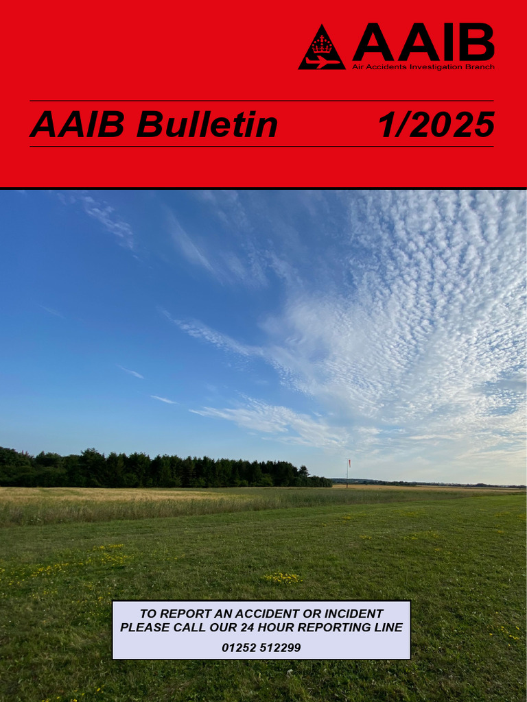 AAIB Bulletin 1-2025 | PDF | Corrosion | Bearing (Mechanical)