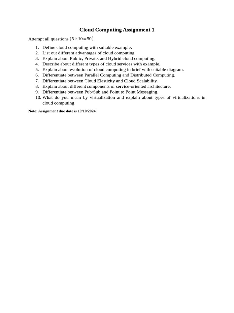 Assignment Cloud Computing Assignment 1 | PDF