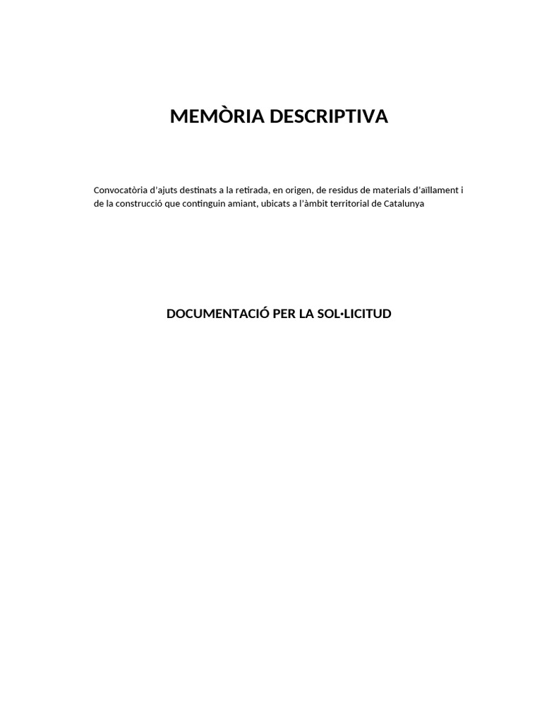 Amiant 2024 Model Memoria Desc | PDF