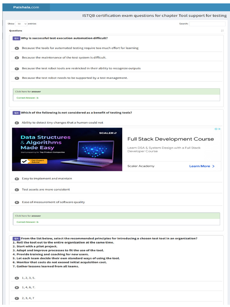 Istqb Question and Answers (CTFL) - Cropped | PDF