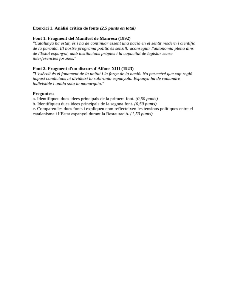 Exercici 1 - Historia Espanya | PDF