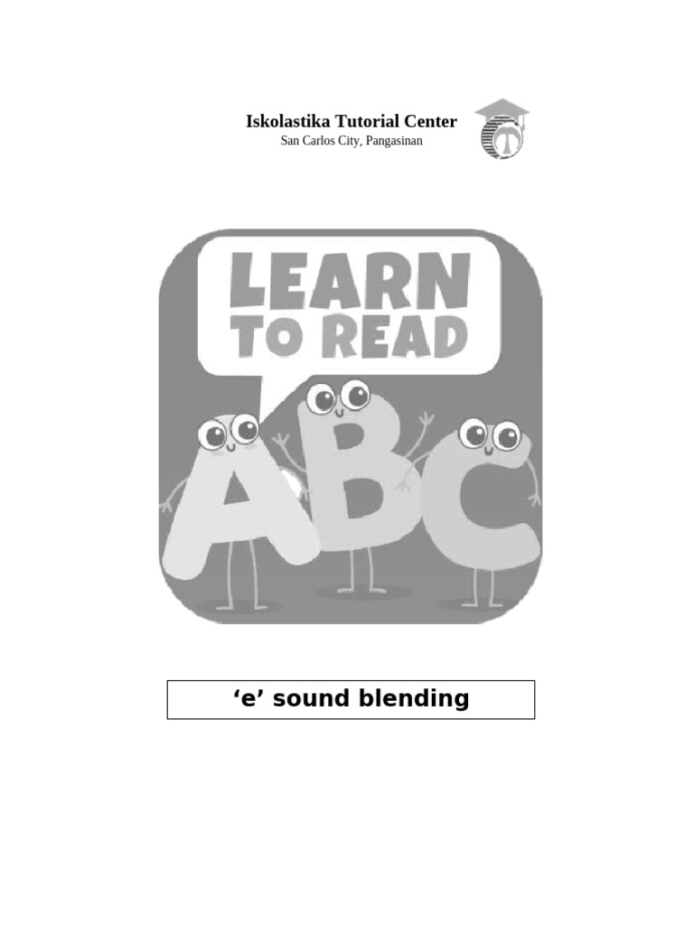 Learn To Read e Sound Blending | PDF