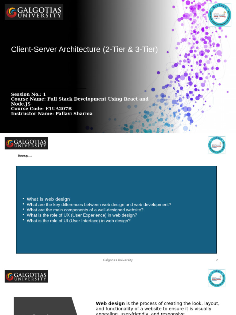 Lecture 1 - Client - Server - Architecture | PDF | Web Design | Databases