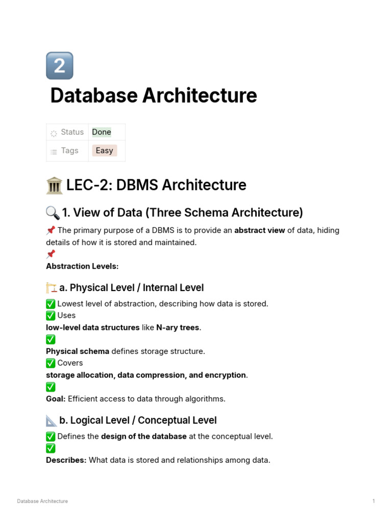 Database Architecture | PDF | Databases | Relational Database