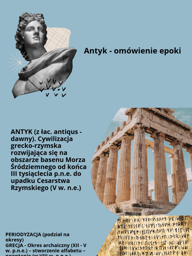 Antyk - Omówienie Epoki | PDF