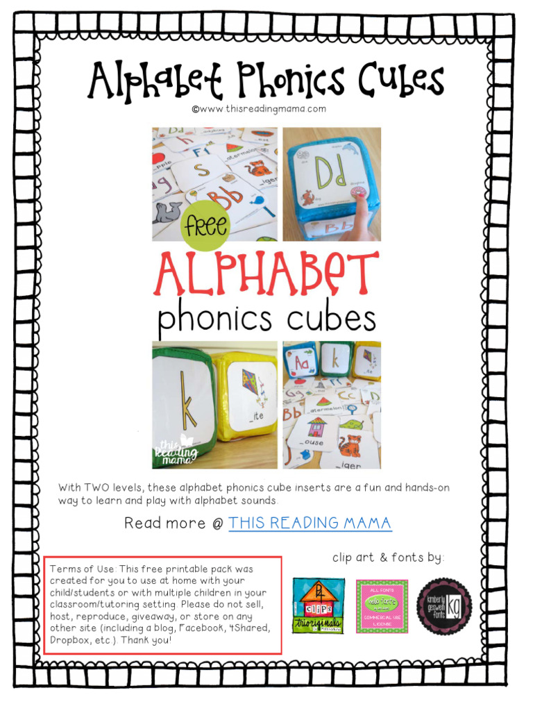 Alphabet Phonics Cubes | PDF