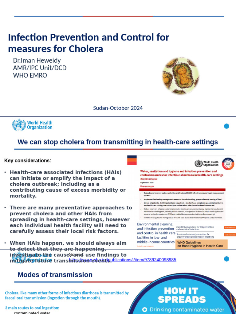 Infection Prevention and Control For Cholera - Oct2024 | PDF | Hygiene ...