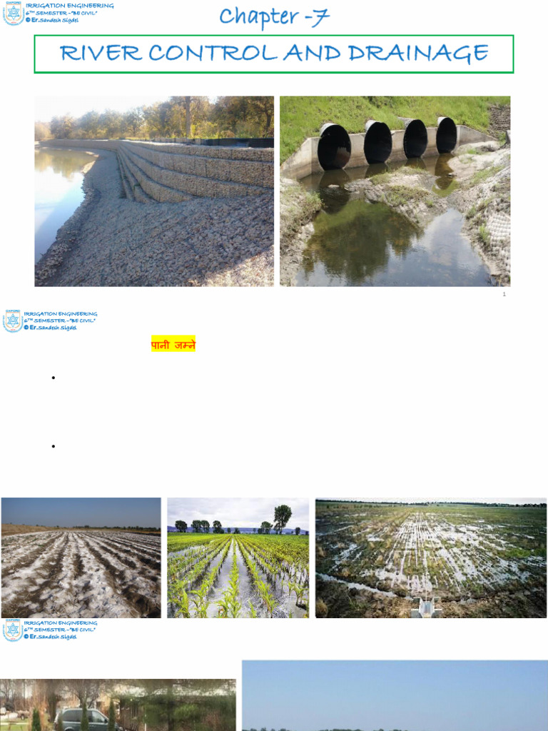 Chp-7-River Control and Drainage | PDF | Drainage | Soil