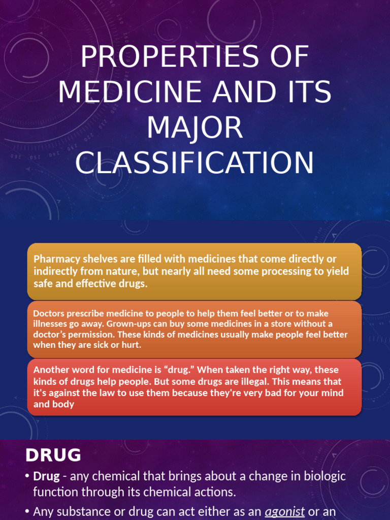 Characteristics and Classifications of Drugs | PDF | Chemical Bond ...