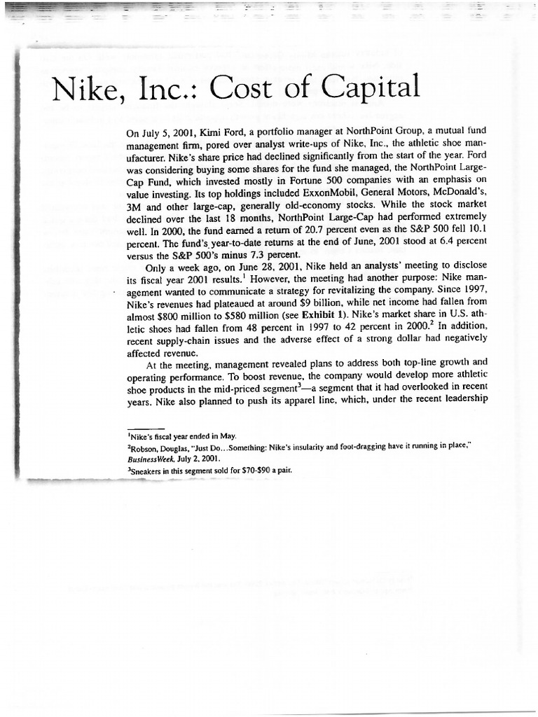 11 Nike Cost of Capital | PDF