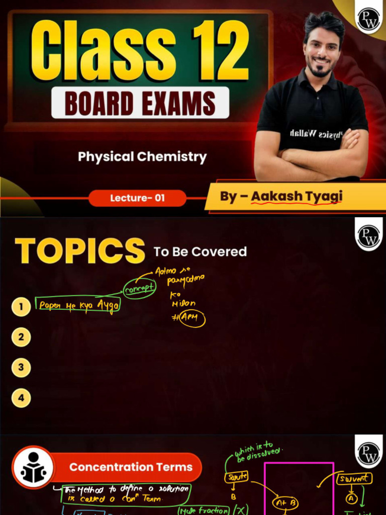 Class 12 Board Exams One Shot Physical Chemistry Final.f - Compressed | PDF