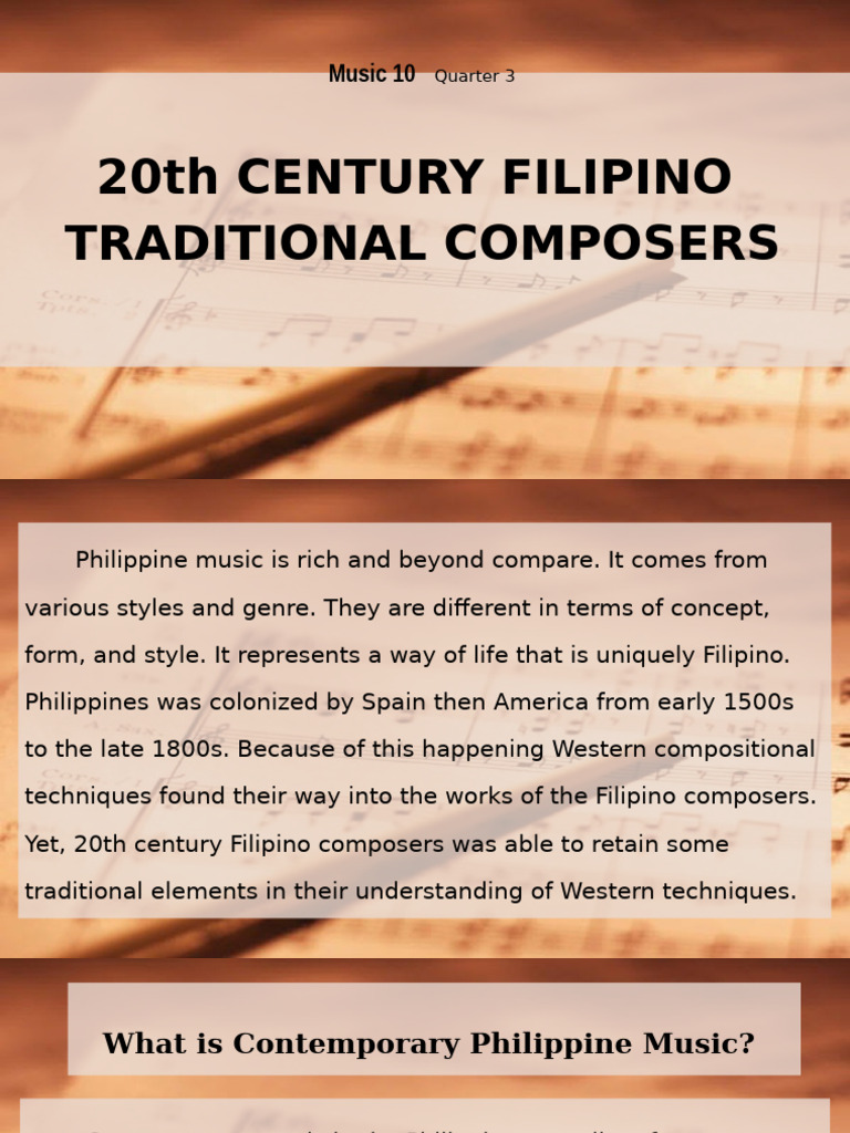 MUSIC 10 3rd Quarter Lesson | PDF | Musical Compositions | Songs