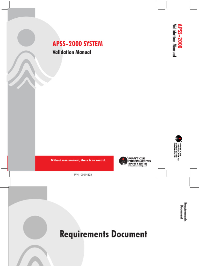 APSS 2000 Validation Manual RevB | PDF | Flow Measurement | Computer File