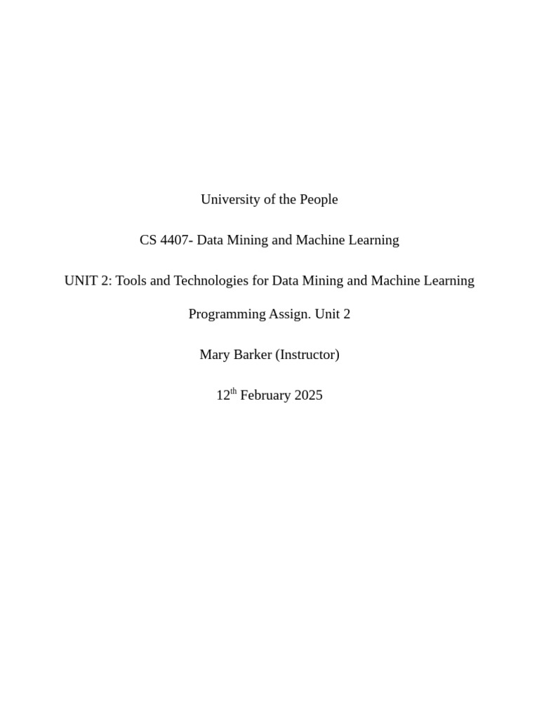 CS 4407 Programming Assign. Unit 2 | PDF | Databases | No Sql