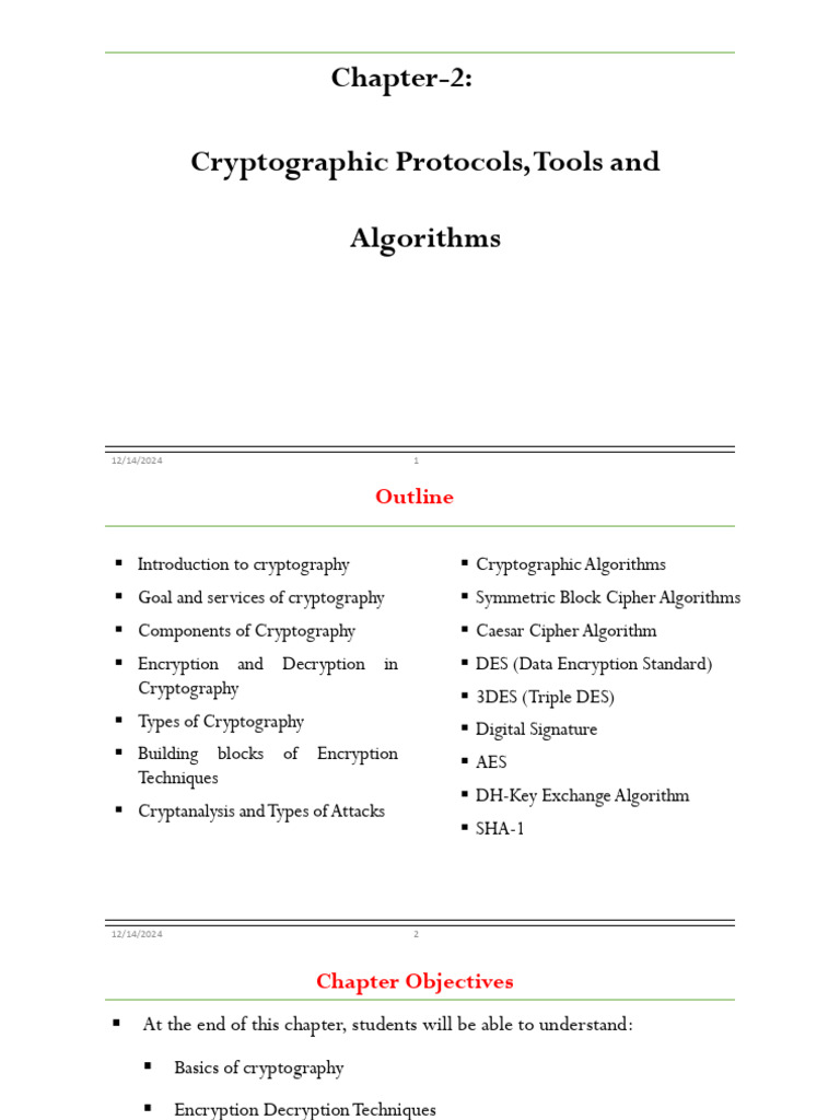 Chapter 2 Part1 | PDF | Cryptography | Cryptanalysis