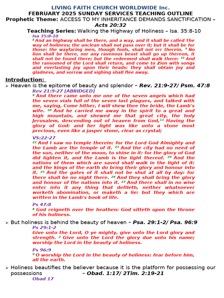 [With Scrptr] FEBRUARY 2025 SUNDAY TEACHING OUTLINES-Walking the ...
