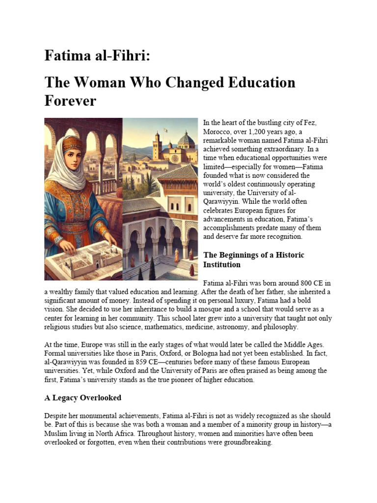 Fatima al-Fihri | PDF | University
