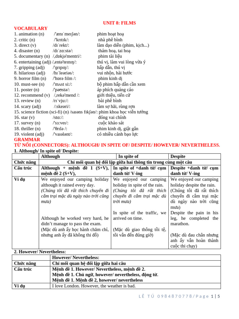 Unit 8 Global 7 HS | PDF