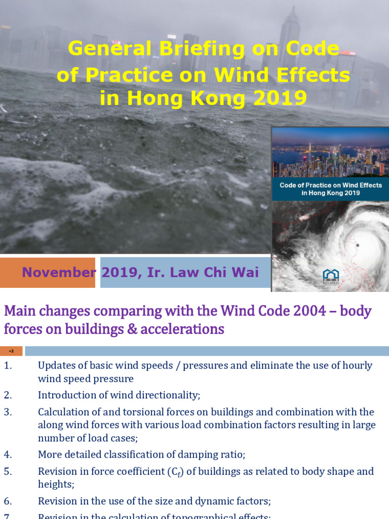 Briefing On New Wind Code 2019 | PDF | Wound | Force