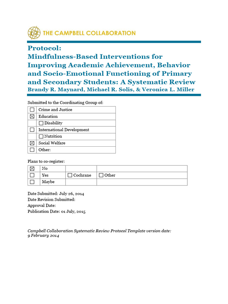 Maynard Solis Miller-Mindfulness Protocol | PDF | Mindfulness | Meditation