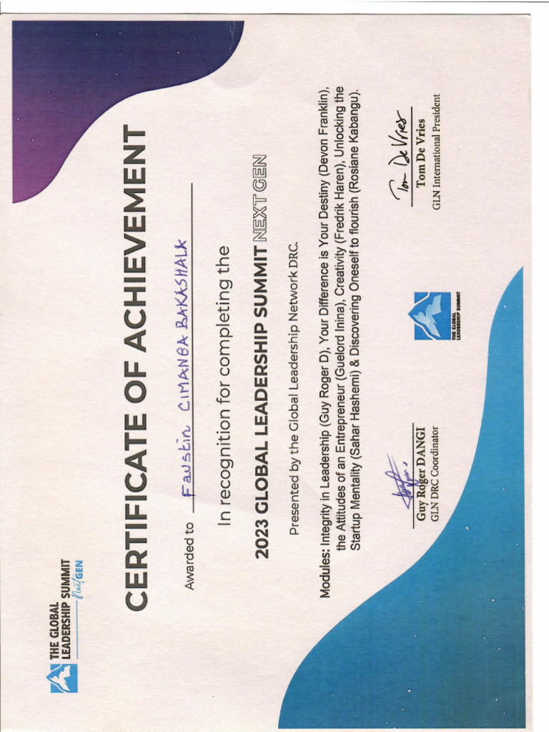 Certificat Gls 02 | PDF